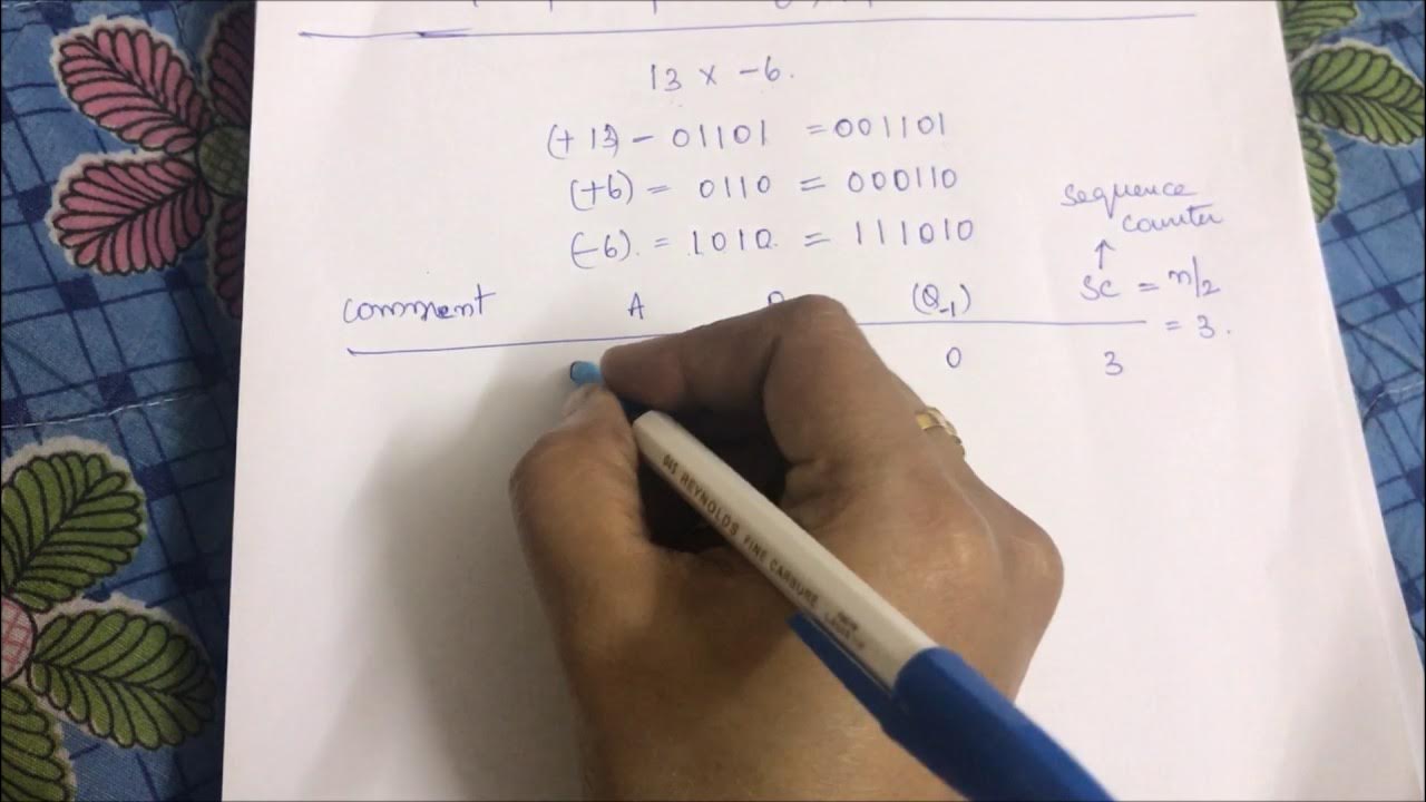 Example for the Modified Booth's Multiplication Algorithm - PSK - YouTube