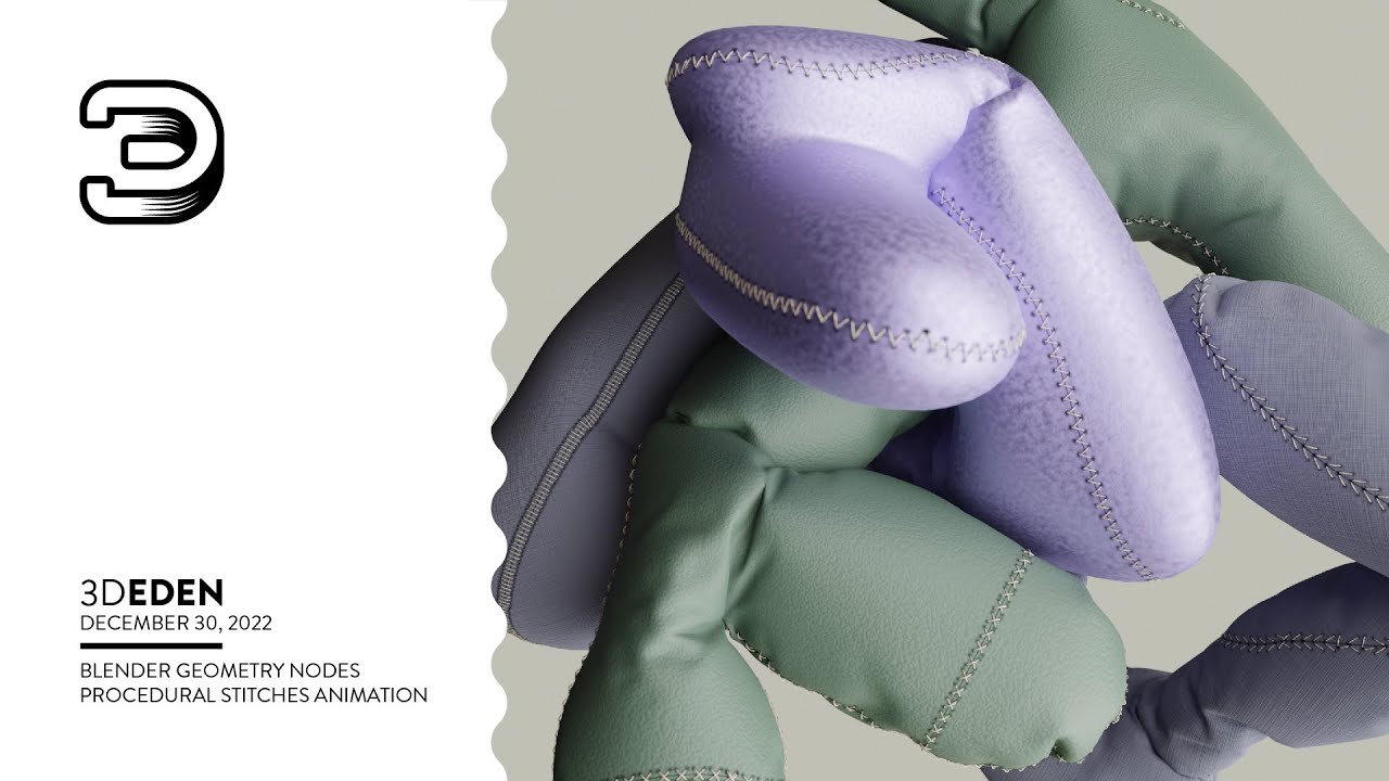 Geometry Nodes, Stitch generator 2.0 animation - YouTube