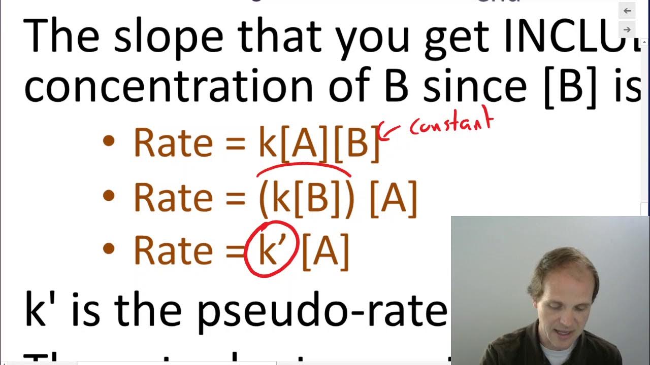 Kinetics the pseudo rate constant - YouTube