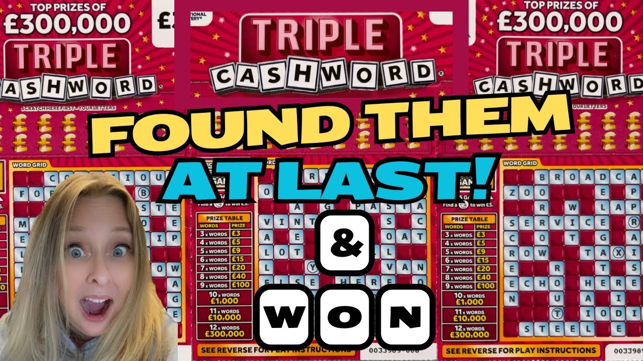 Finally Found the TRIPLE CASHWORD Scratch Cards and WON!!! # ...