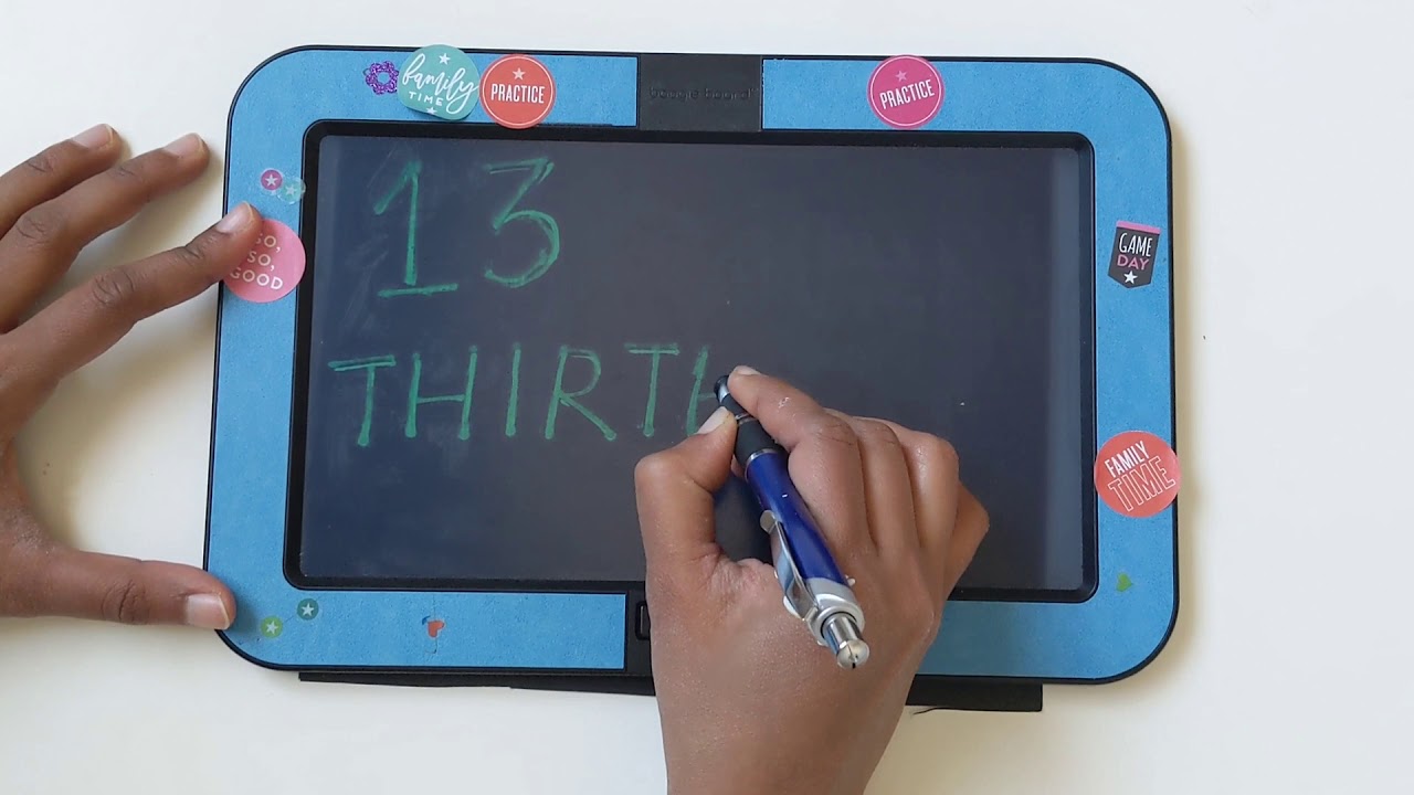 Learn to Write Number 13 - YouTube