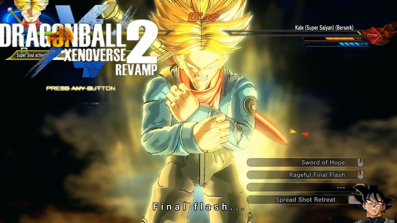 Trunks Ssj2 Vs Kale Legendary Dragon ball Xenoverse 2 revamp - YouTube