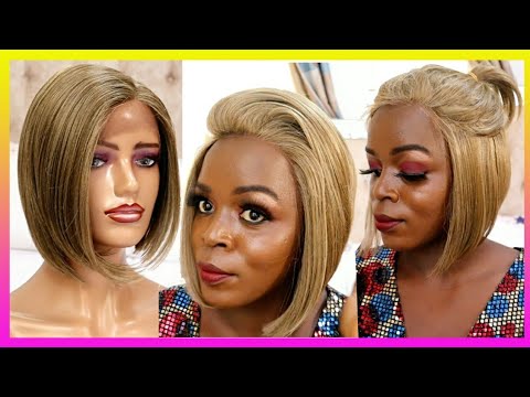 Most Affordable Bob Wig.Start To finish Wig Install/ Semi human bob wig ...