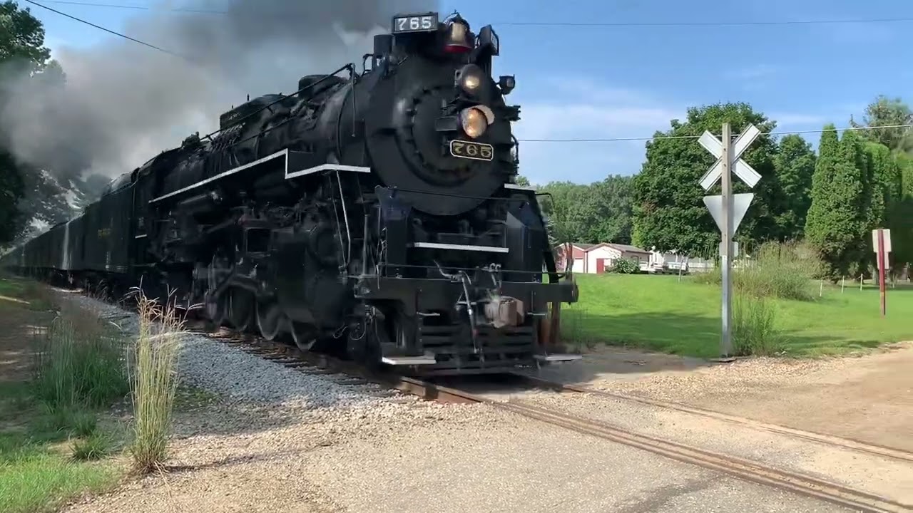 NKP 765 on Indiana Northeastern RR - YouTube