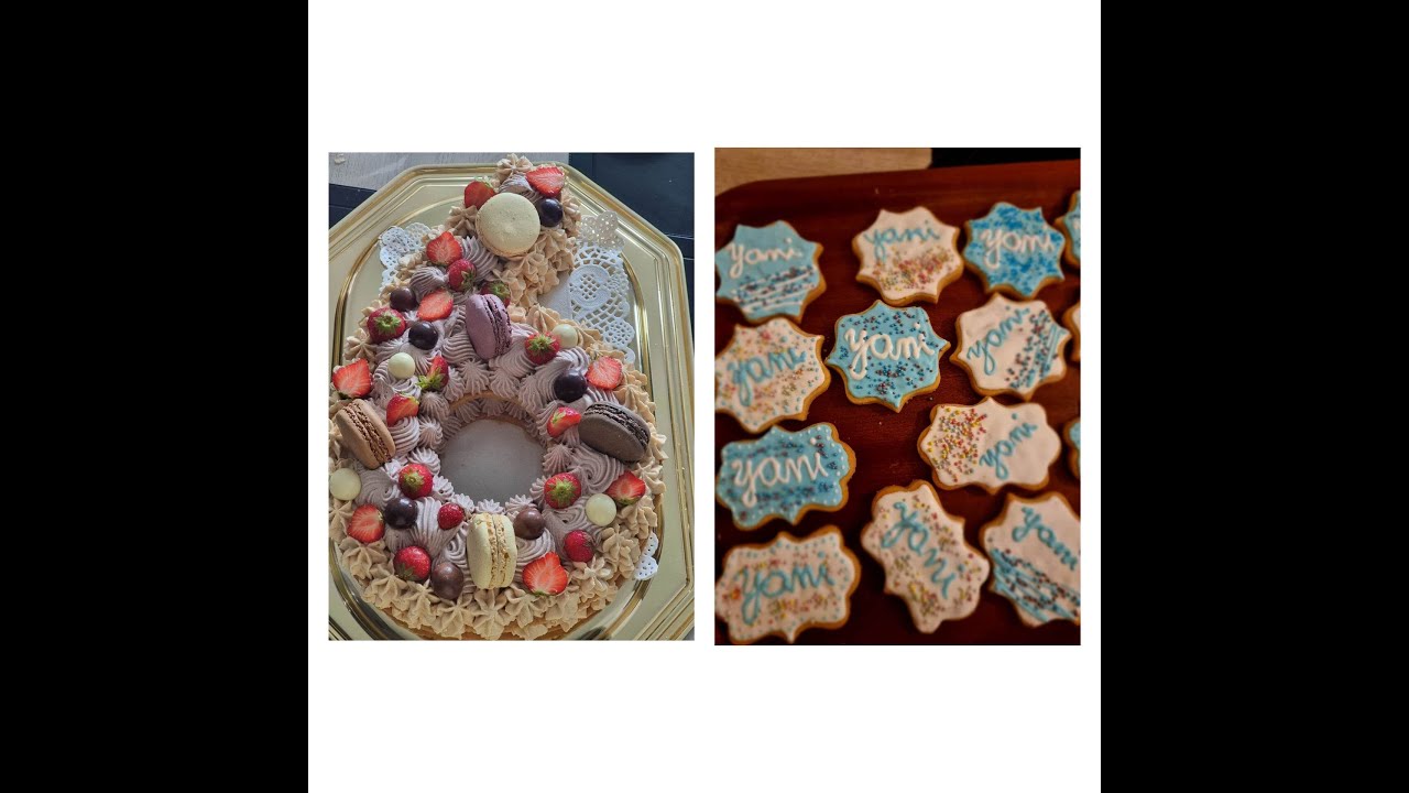 Number cake et sablés personnalisés - YouTube