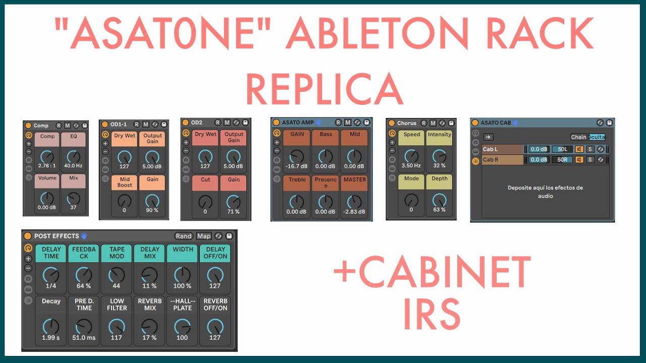 Asato Tone REPLICA With Ableton Stock Plugins | ASATONE Rack - YouTube