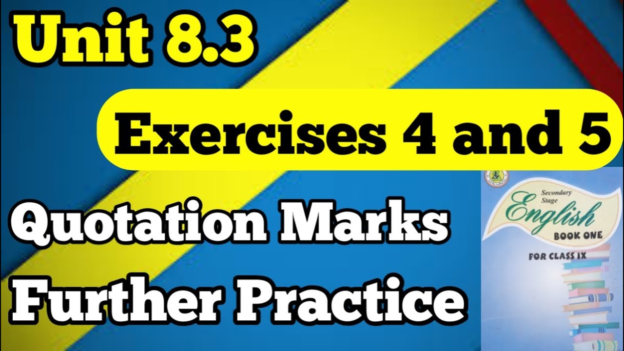 Fourth Grade Practice Quotation Marks