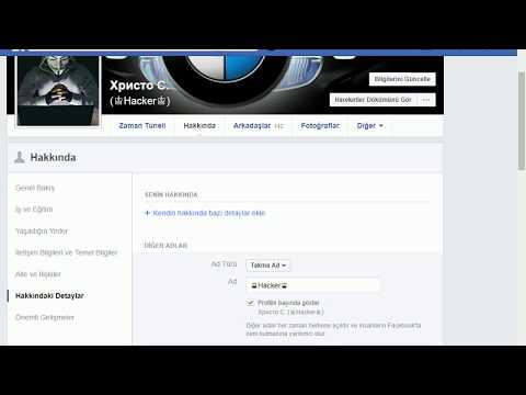 Facebook Isminizin Altina Parantez Icinde Isim Nasil yazilir!!