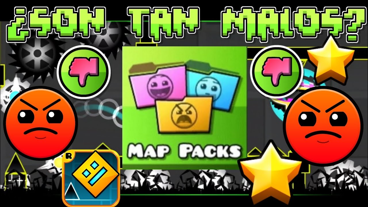 ¿SON TAN MALOS los MAP PACKS de GEOMETRY DASH? #gd #geometrydash - YouTube