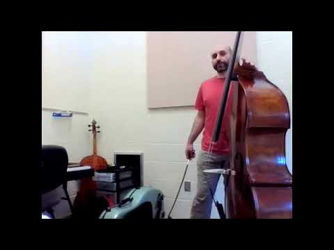 C Major Scale for Doublebass, two octaves with octave displacement (transposition) - YouTube