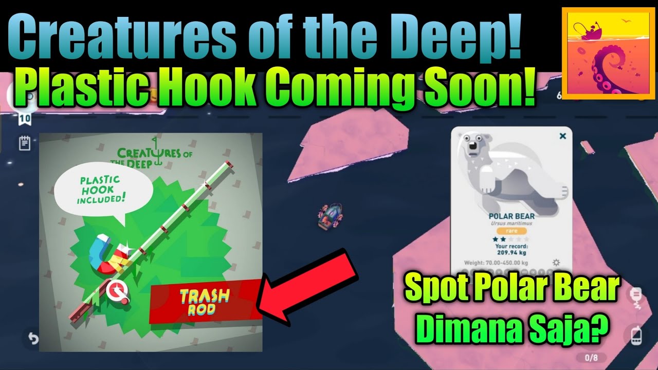 Plastic Rod Creatures of the Deep Fishing Spot Lain Polar Bear Dimana ...
