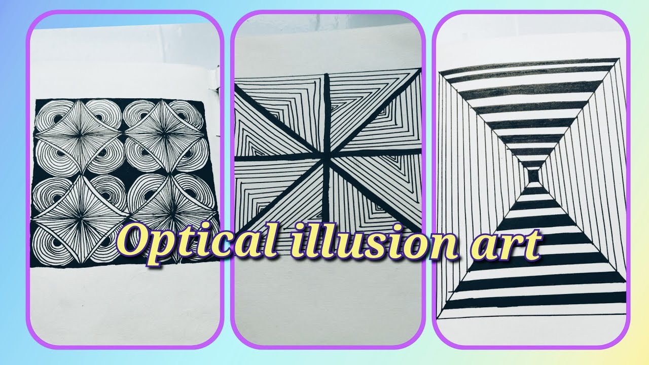 Easy and simple optical Illusion Art / Zentangle pattern drawing / Doodle art - YouTube