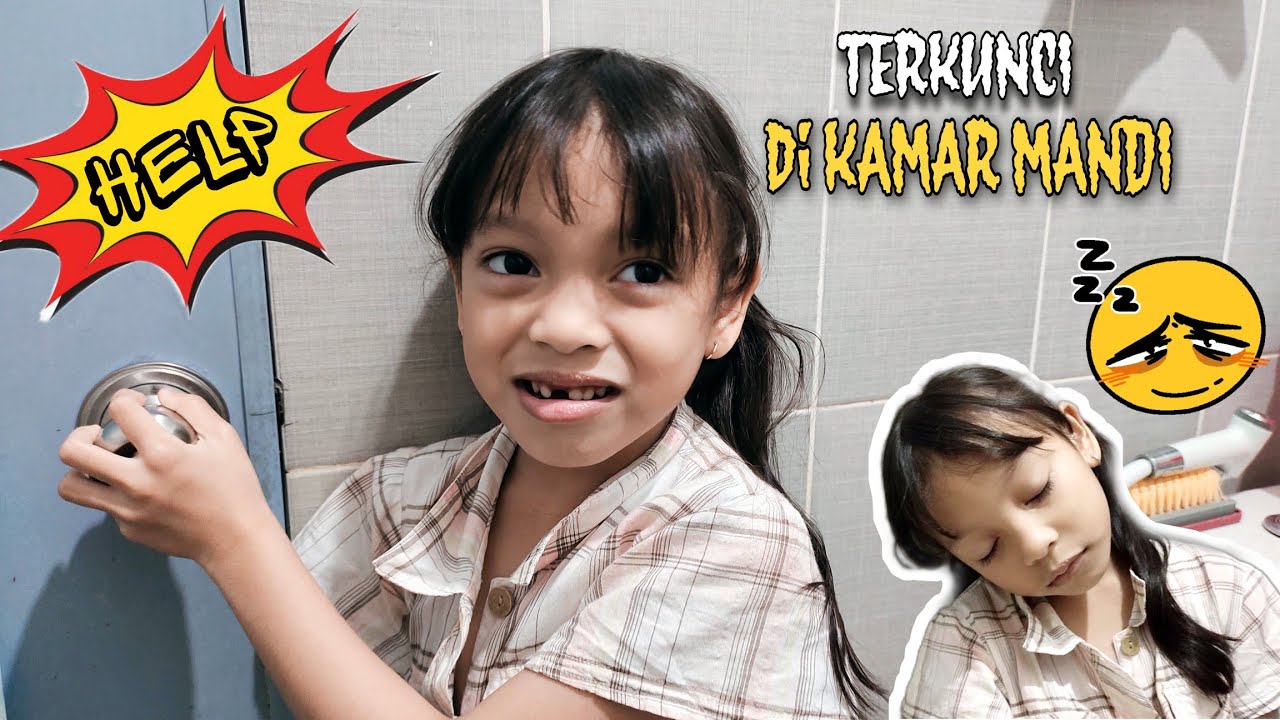 GAWAT - RISYA TERKUNCI DI KAMAR MANDI 😅 Sampai Ketiduran - Drama Parodi ...