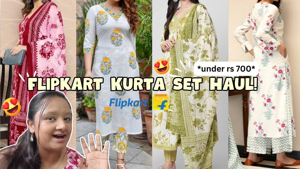*Huge* Flipkart Kurta Set Haul| Kurta Under Rs 700 | Affordable Cotton ...