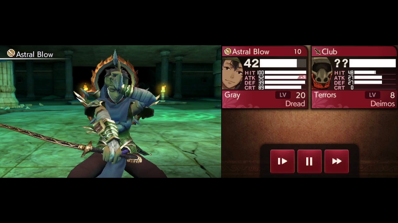 Fire Emblem Echoes: Shadows of Valentia Dread Fighter Astra Animation ...