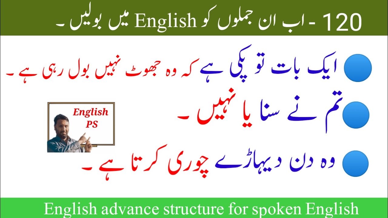 Advance English Structures in urdu || How to learn advance English ...