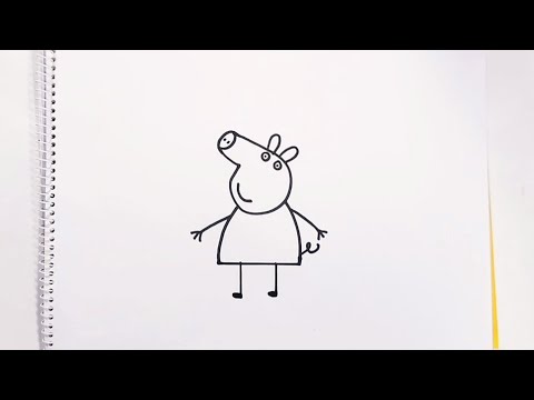 Papa pig || Papa pig drawing || How to draw papa pig step by step ...
