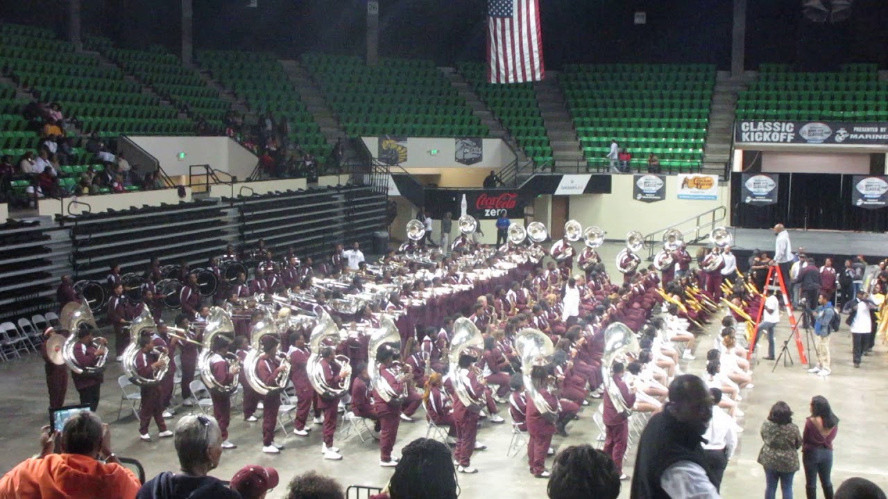 Alabama A&M Maroon & White Marching Band Pre Battle Warm Up vs Alabama ...