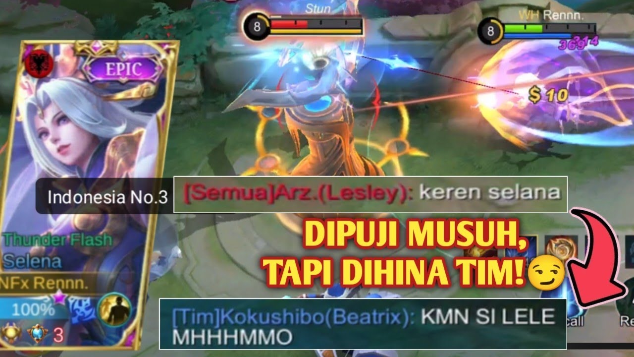 SELENA KU DIPUJI SAMA MUSUH, TAPI DIHINA SAMA SATU TIM! BUILD & EMBLEM SELENA TERSAKIT 2023 ...