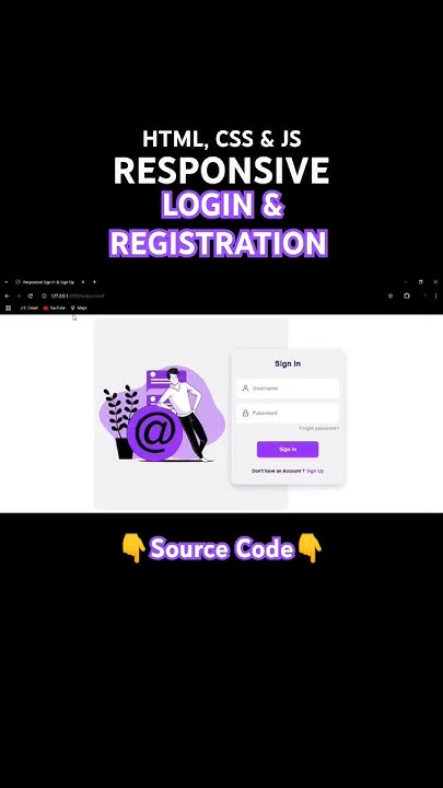 Responsive Login Form #html #css #javascript #webdesign #webdevelopment #plants # ...