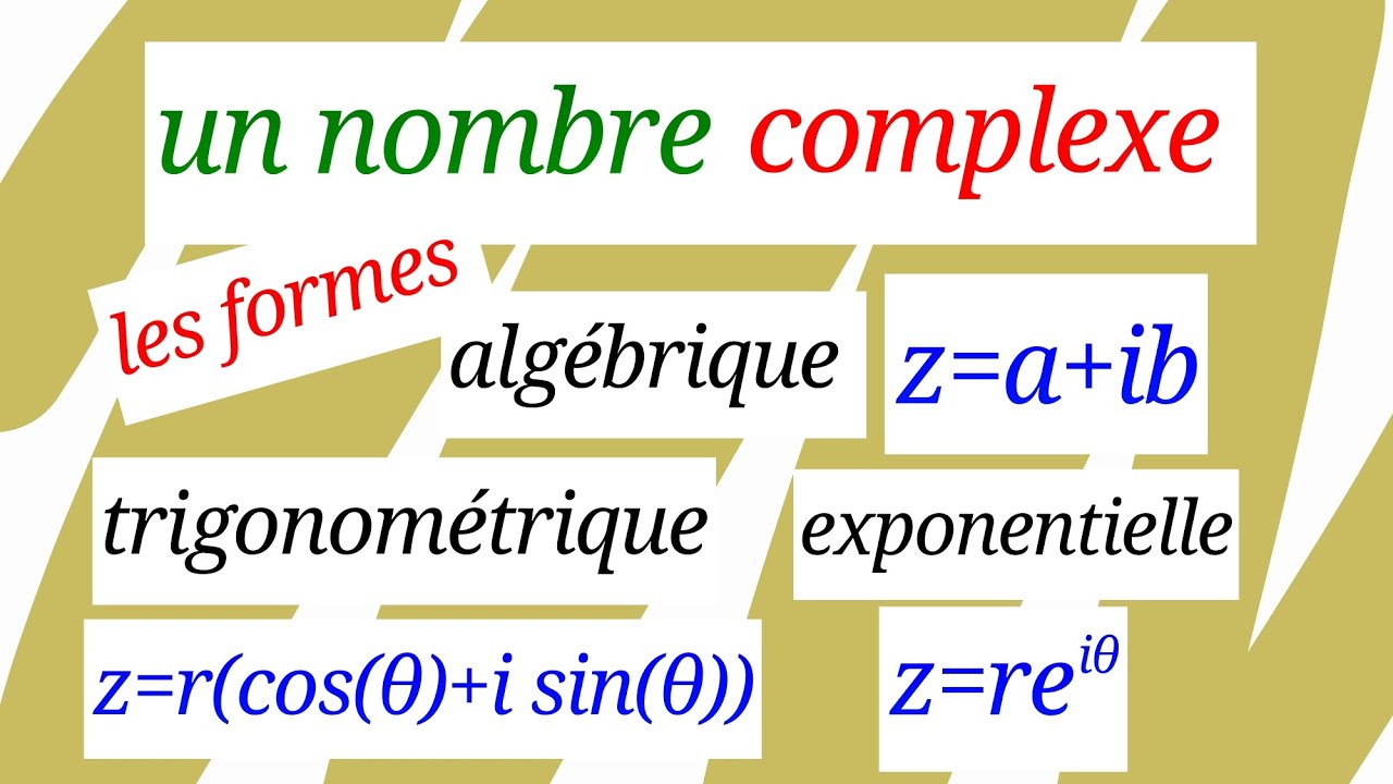 toutes les formes d'un nombre complexe - YouTube