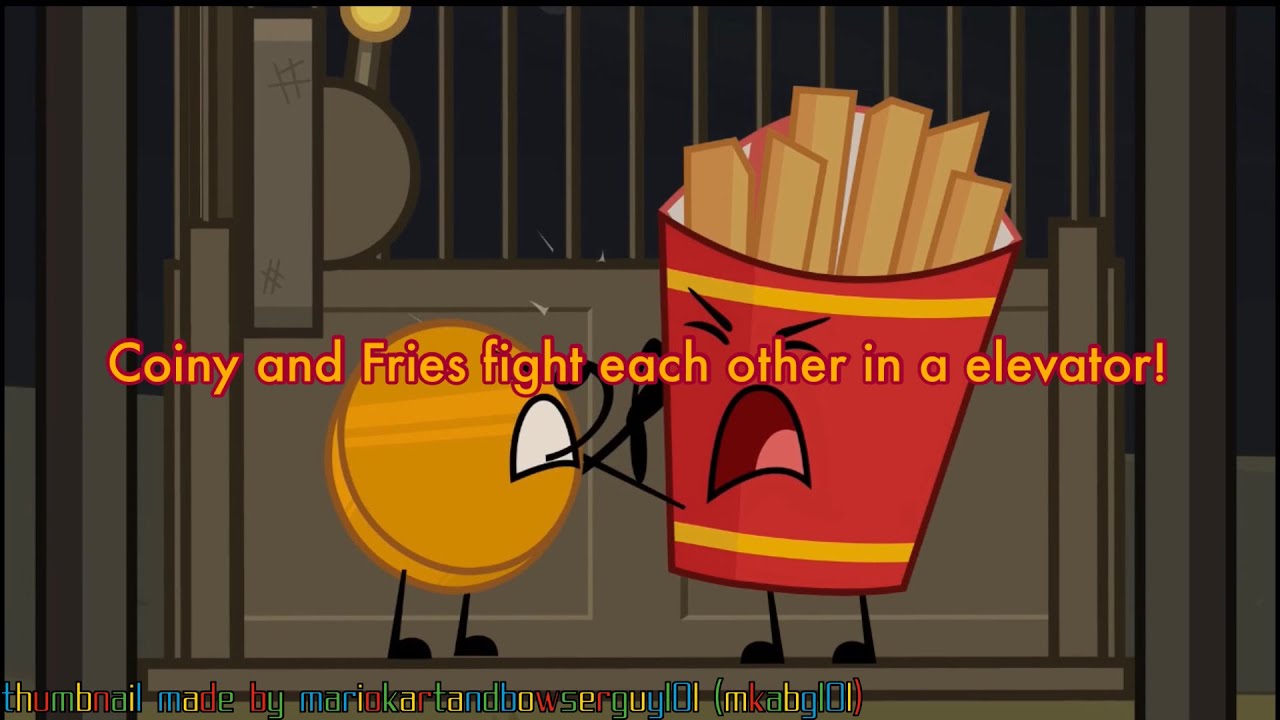 Coiny and Fries fight each other in a elevator! - YouTube