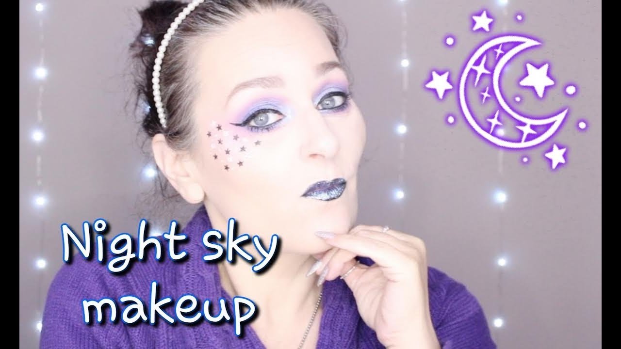 Night sky makeup - YouTube