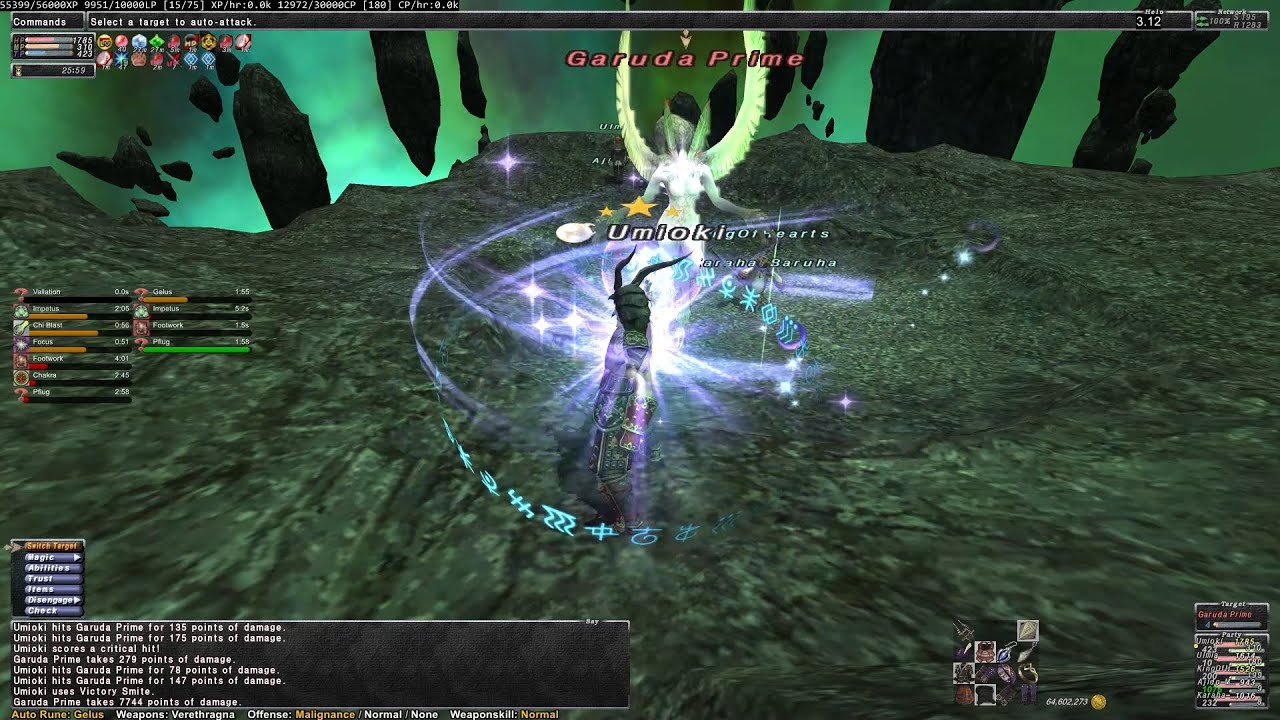 FFXI MNK Solo - Trial by Wind (VD)(Garuda) - YouTube