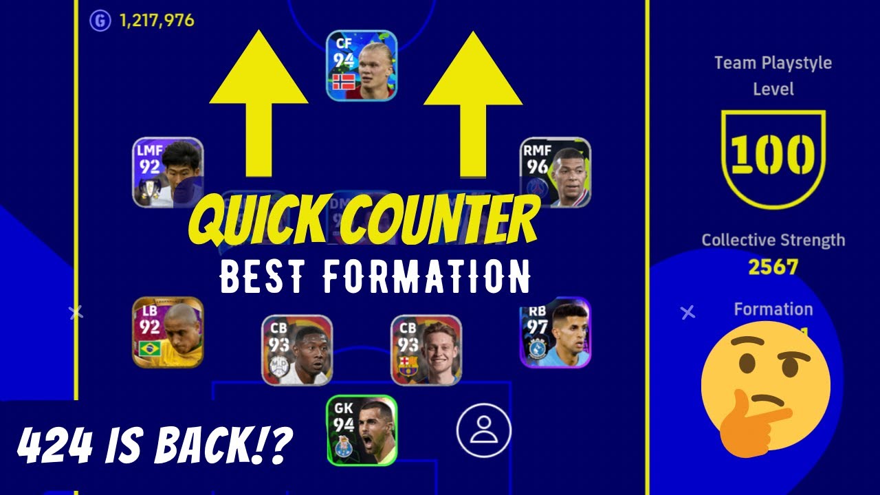 Unique 4141 Formation with Quick Counter is 🔥 in efootball 23 | BEST ...