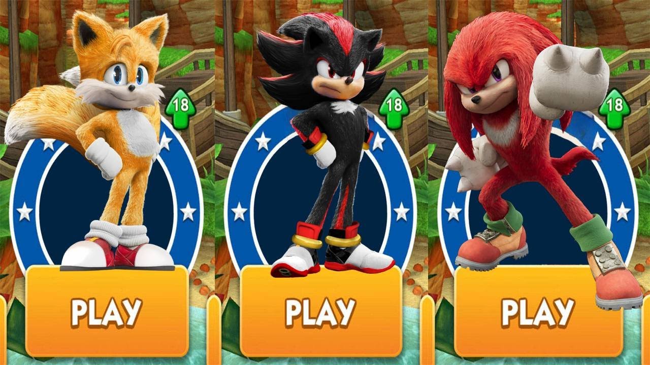 Sonic Dash Racing Game - Movie Tails vs Movie Shadow from Sonic Movie 3 ...