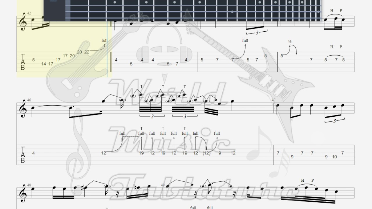 Friedman, Marty Thunder March GUITAR 2 TAB - YouTube