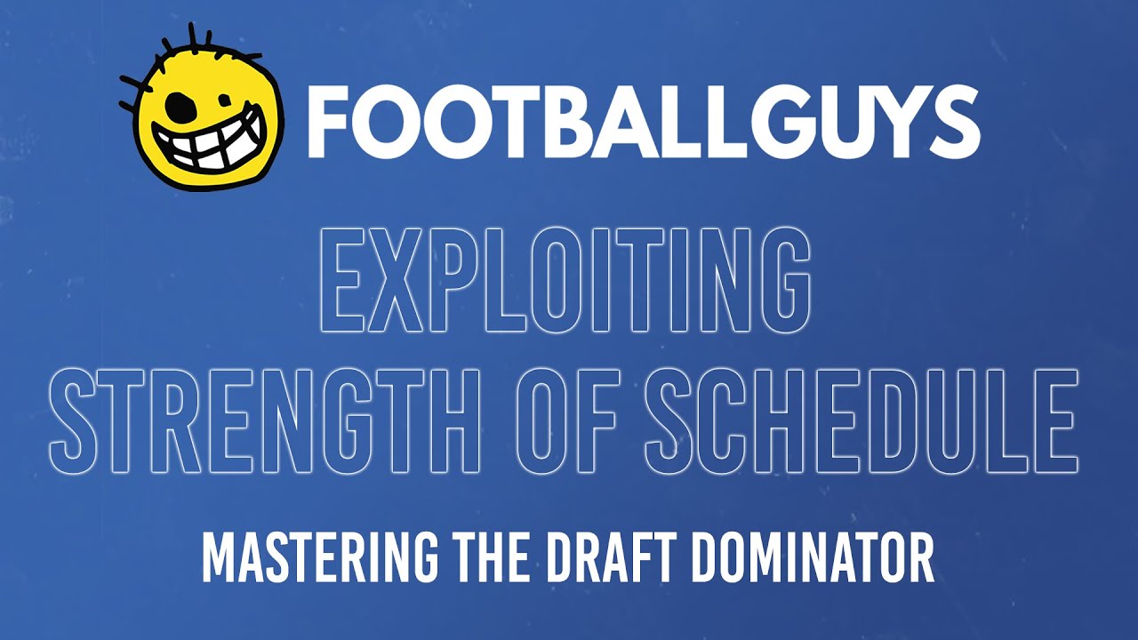 Mastering the Draft Dominator: Exploiting Strength of Schedule - YouTube