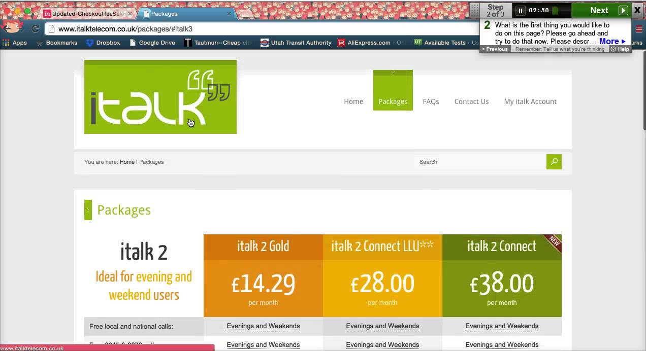 ITalk Telecom peek test - YouTube