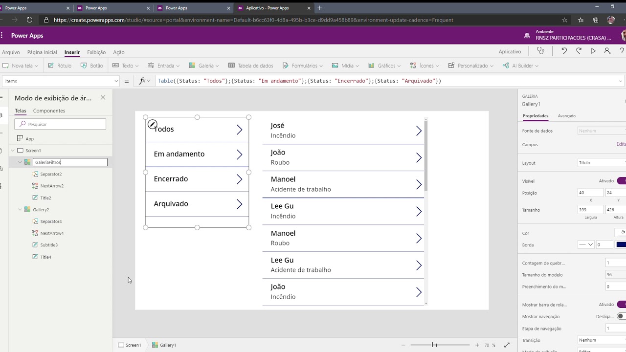 Galeria de Filtros | PowerApps (Canal PowerApps Ninja) - YouTube