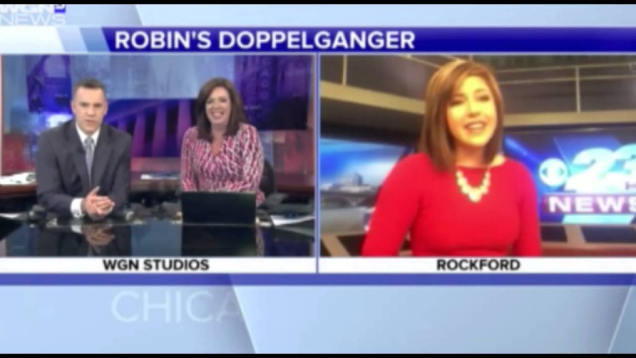 WGN anchor meets her doppelgänger ¿ at another news station! - YouTube