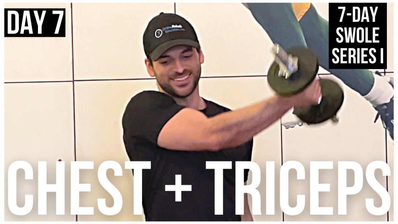 Dumbbell Only Chest and Tricep Push Workout At Home - YouTube
