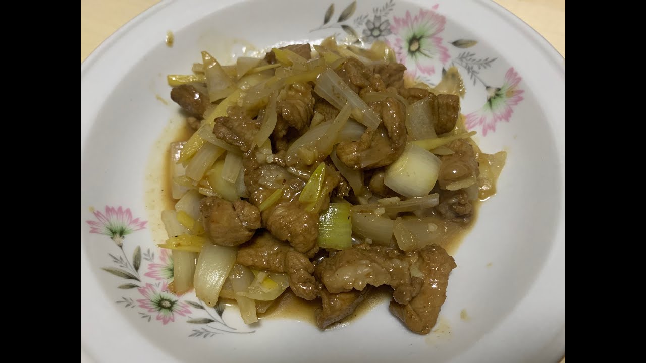 姜葱猪肉 - Jiang chong pork - What I cooked today Youtube shorts - YouTube