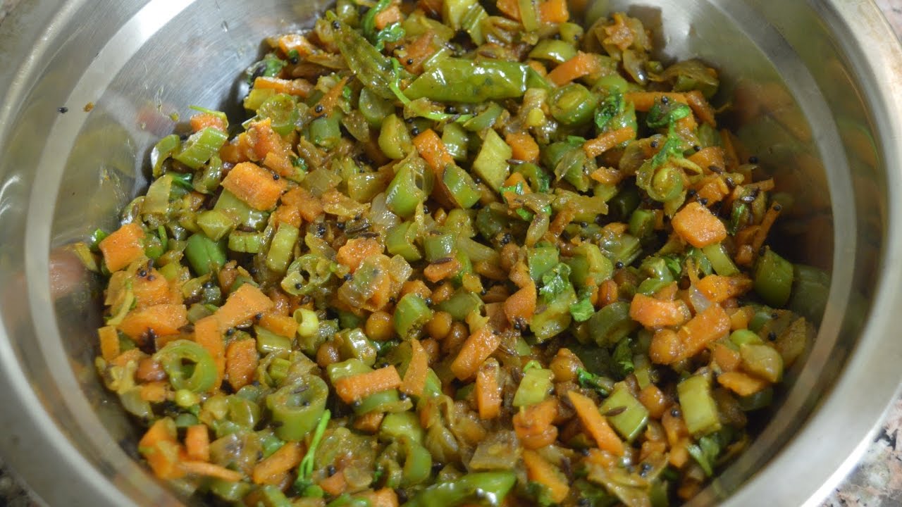 SPICY VEG PORIYAL(PALYA/DRY FRY) - YouTube