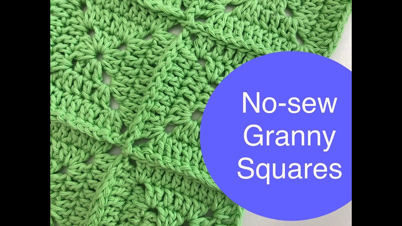 No-sew Solid Granny Squares Tutorial - YouTube