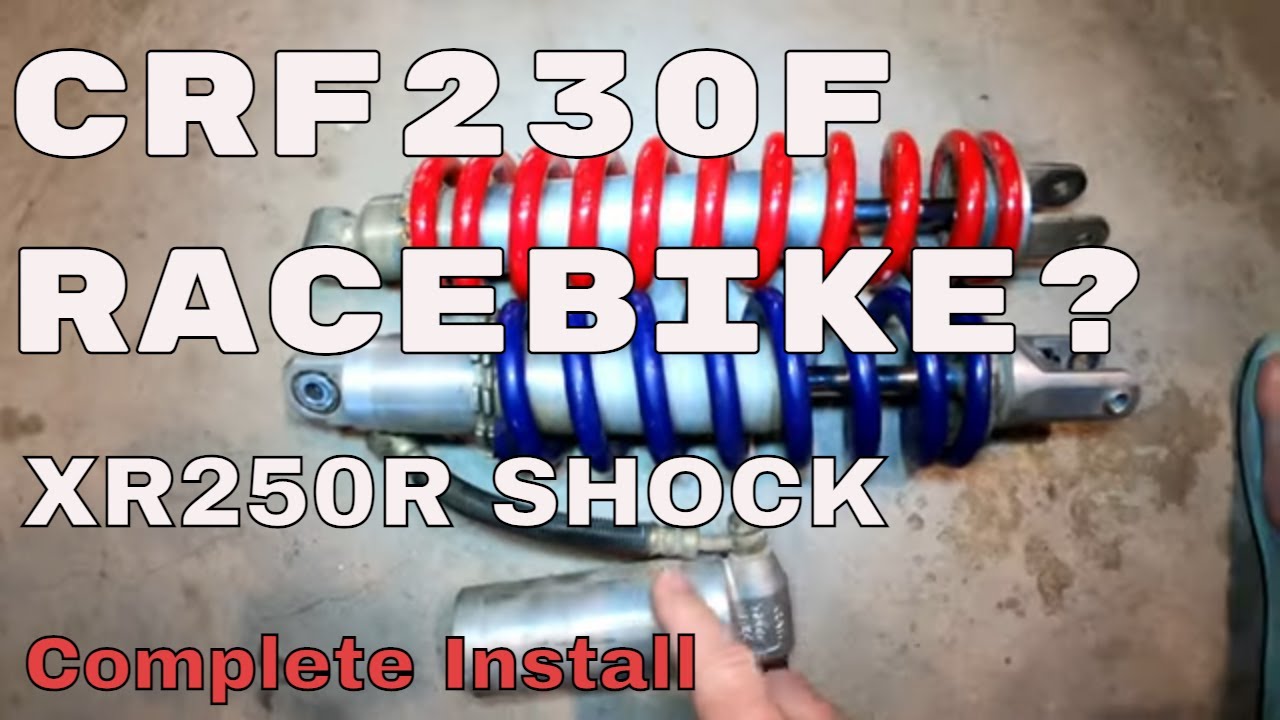 XR250R shock on a CRF230F. A Race Bike? Complete install. - YouTube