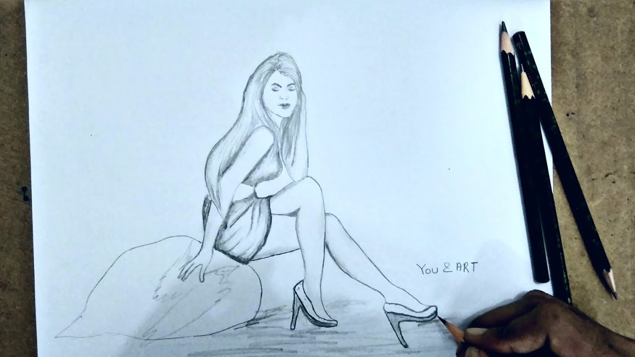 How To Draw A Sexy Girl Step By Step Pencil Drawing Simple And Easy