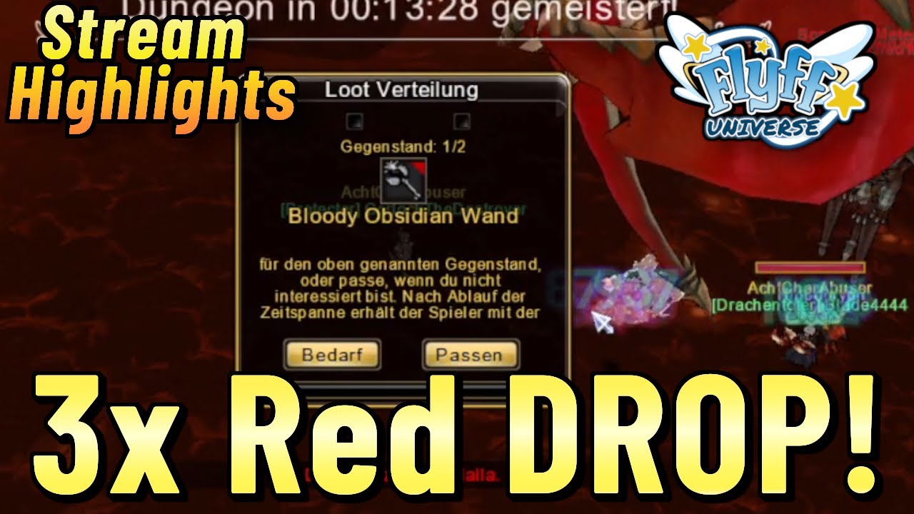 Flyff Universe - 3x Red Drop bei Red Meteonyker?! - YouTube