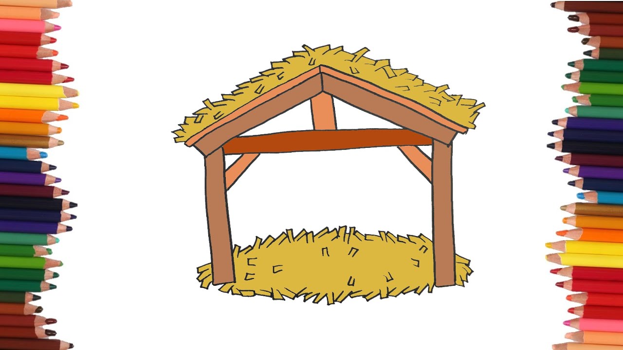 How to draw the manger - YouTube