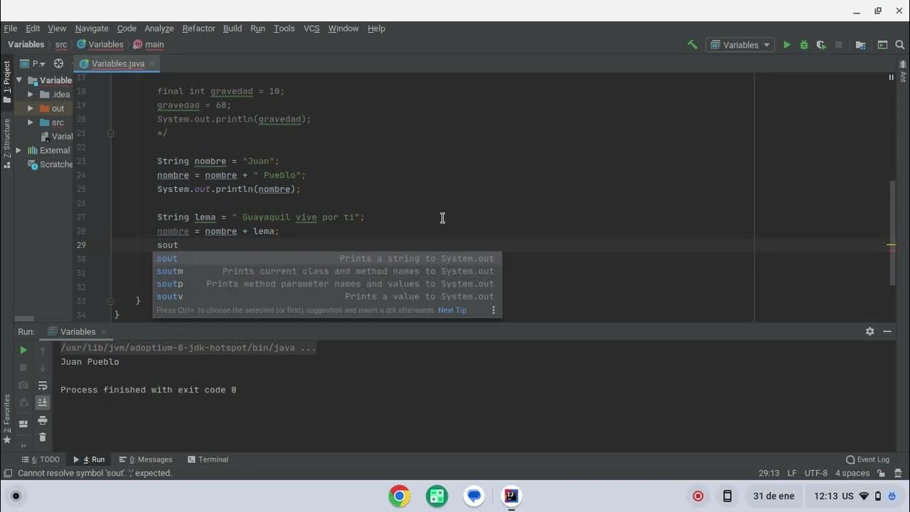 Imprimiendo Variables en Java - YouTube