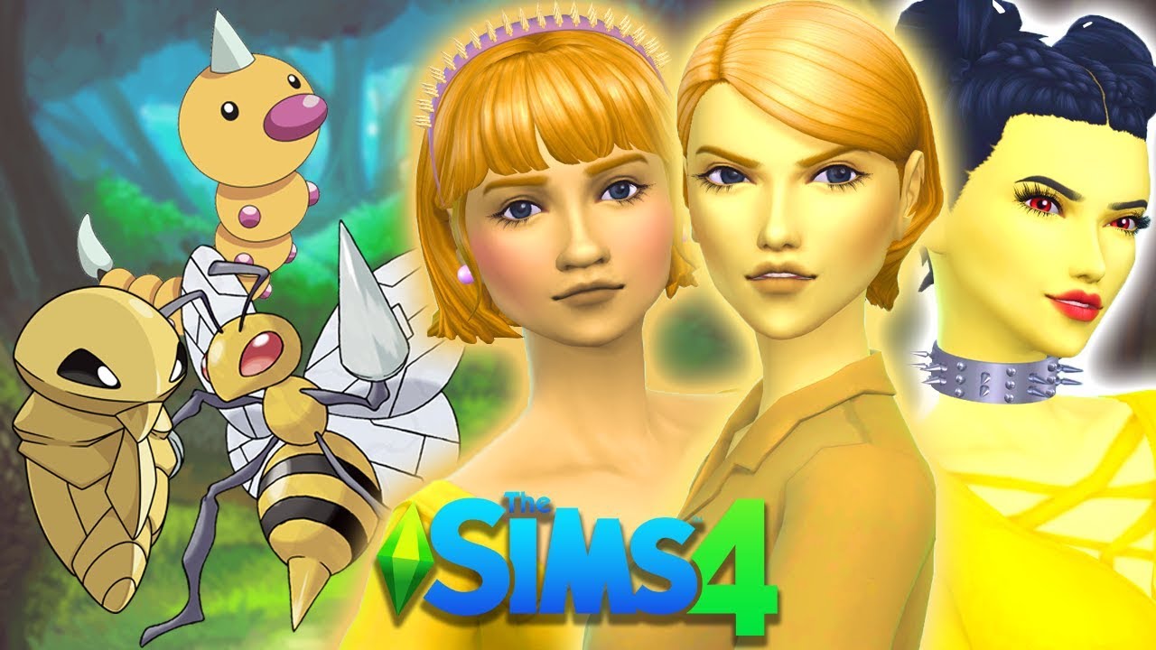 Weedle Line *Pokemon CAS 13, 14, +15* | The Sims 4 CAS - YouTube