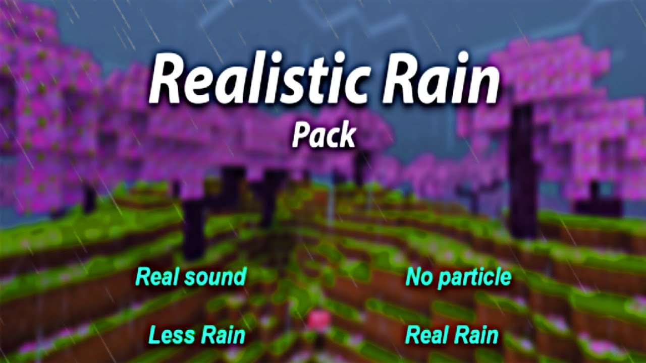 Realistic Rain Texture For Minecraft Bedrock , PE - YouTube