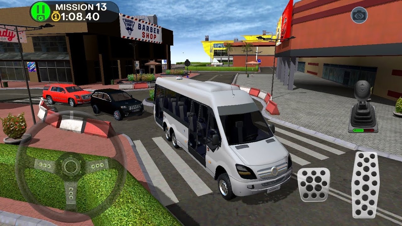 SHOPPING MALL PARKING LOT #06 | MINI BUS PARKING SIMULATOR | BUS GAMES ...