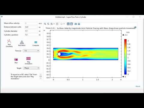 COMSOL Application Builder: Flow Past a Cylinder - YouTube