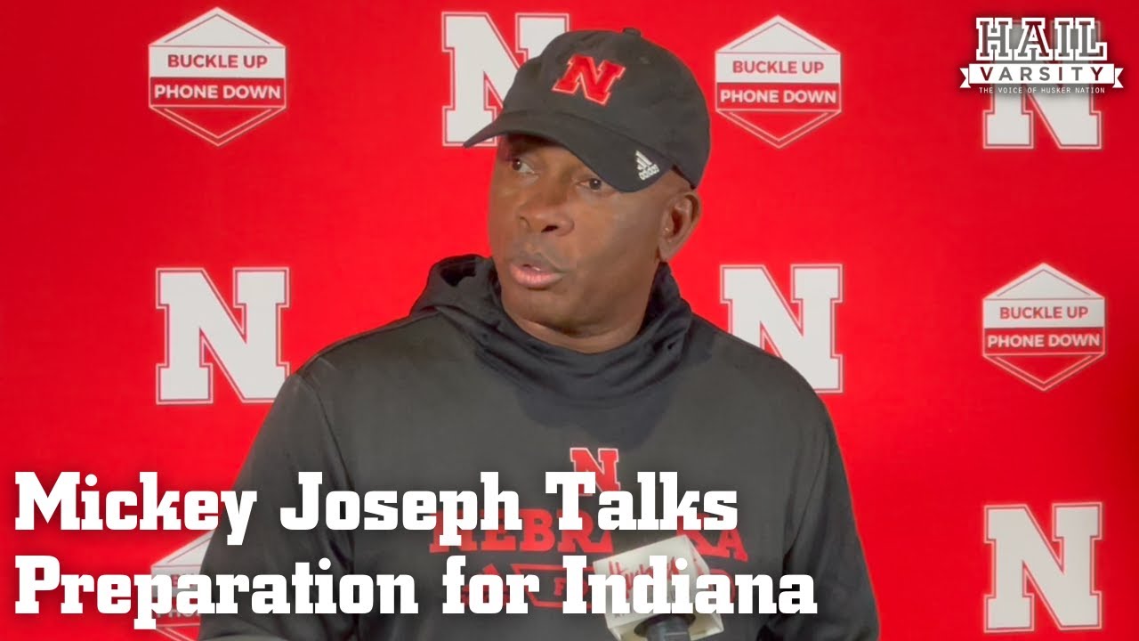Nebraska Football: Mickey Joseph Talks Preparation for Indiana - YouTube