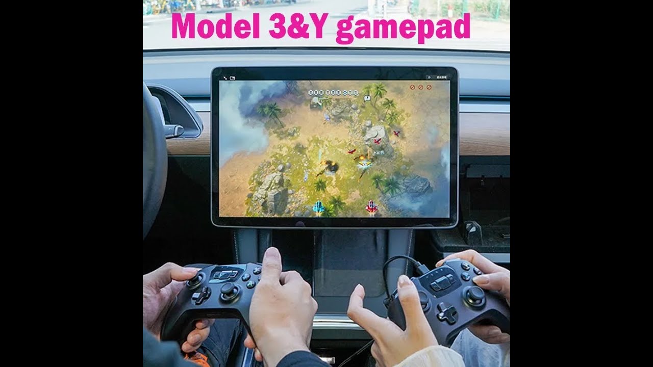 Aroham Wire Wireless Bluetooth Connected Car Gamepad For Tesla Model 3 ...